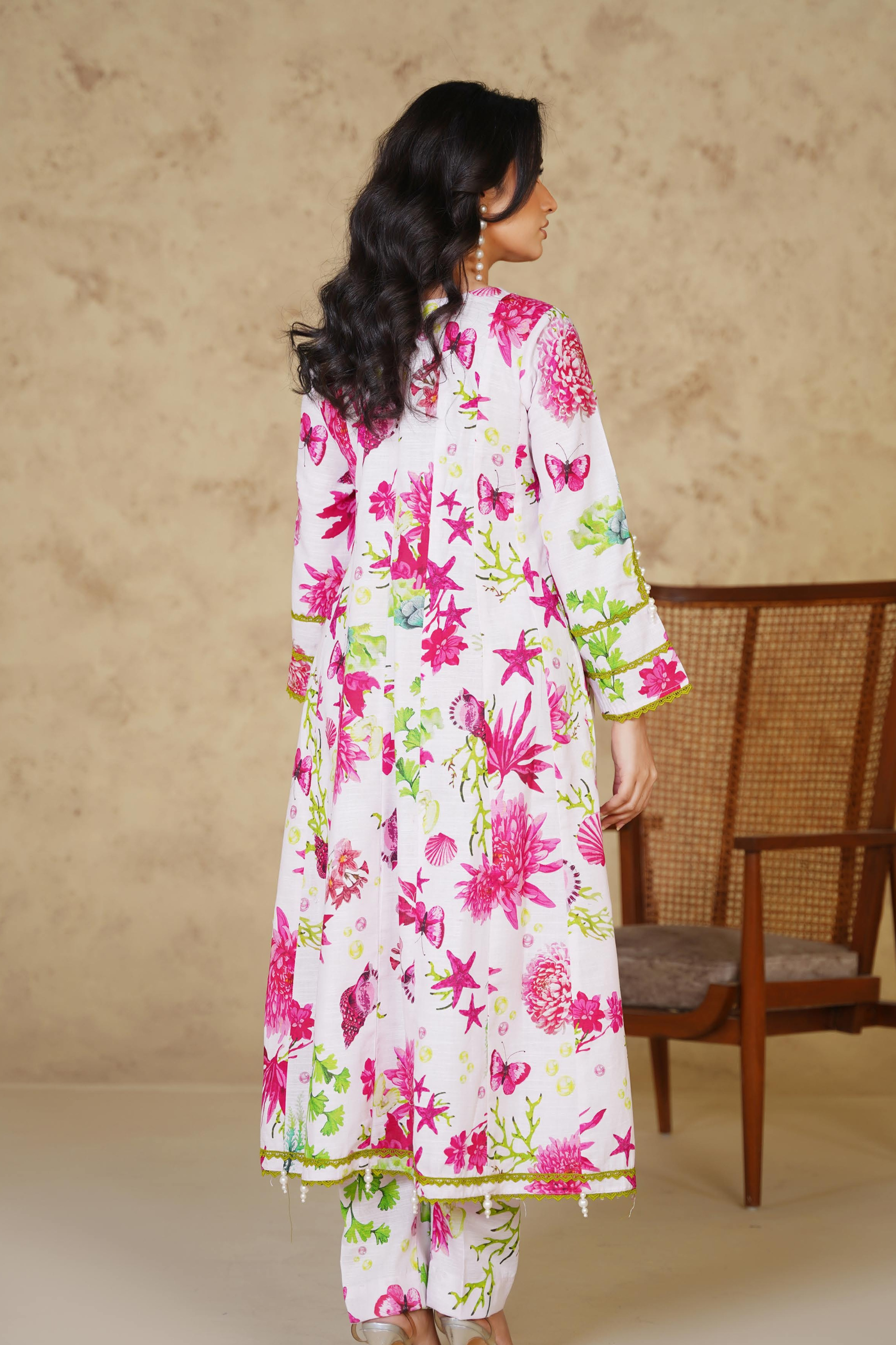 Mirari Frock | Printed Khaddar | Co_Ords – Mirari By Dawood Designers