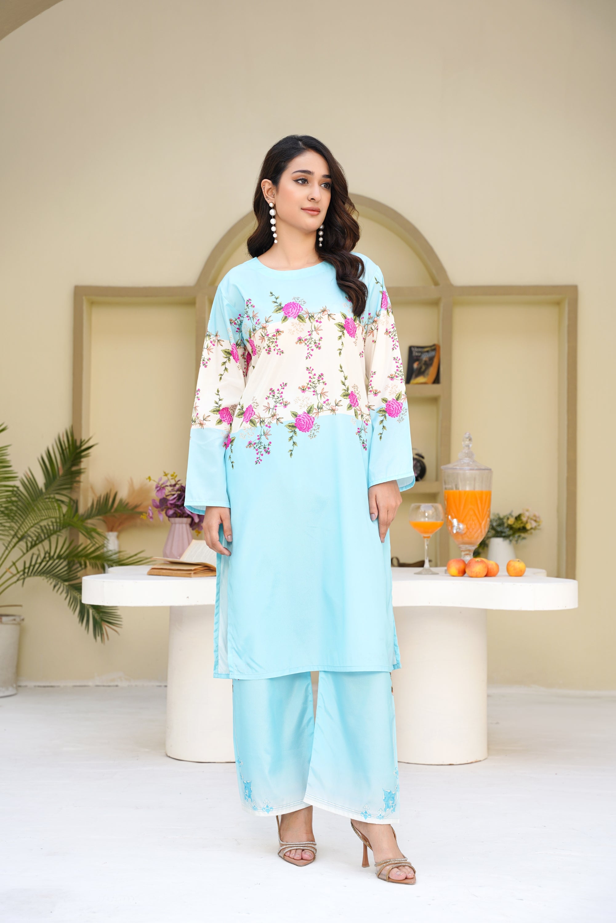 Sky Blue Blossom – Mirari By Dawood Designers
